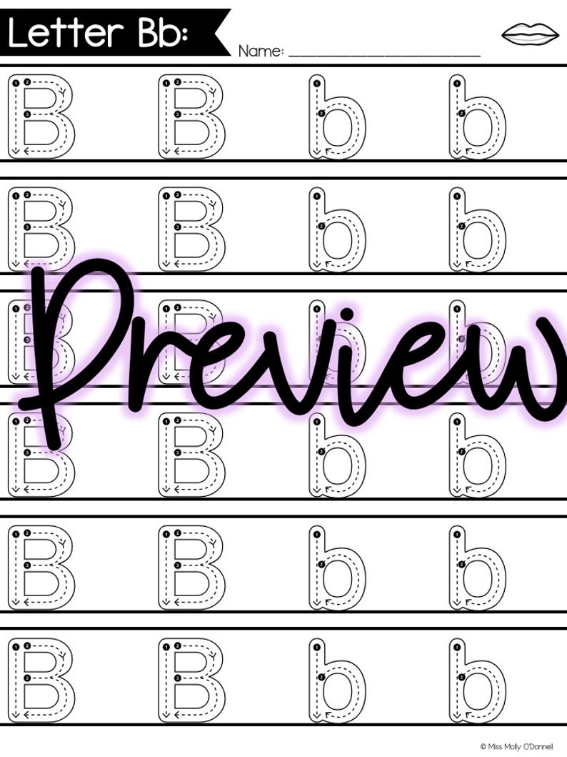 Alphabet Handwriting Printables for Preschool Alphabet Letter ...