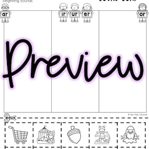 1st Grade R Controlled Vowel Sort Reading Worksheets; Ar, Or, Ir/er/ur ...