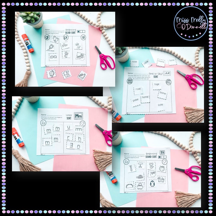 CVC Decoding Words Worksheets, CVC Reading Activities, Kindergarten ...