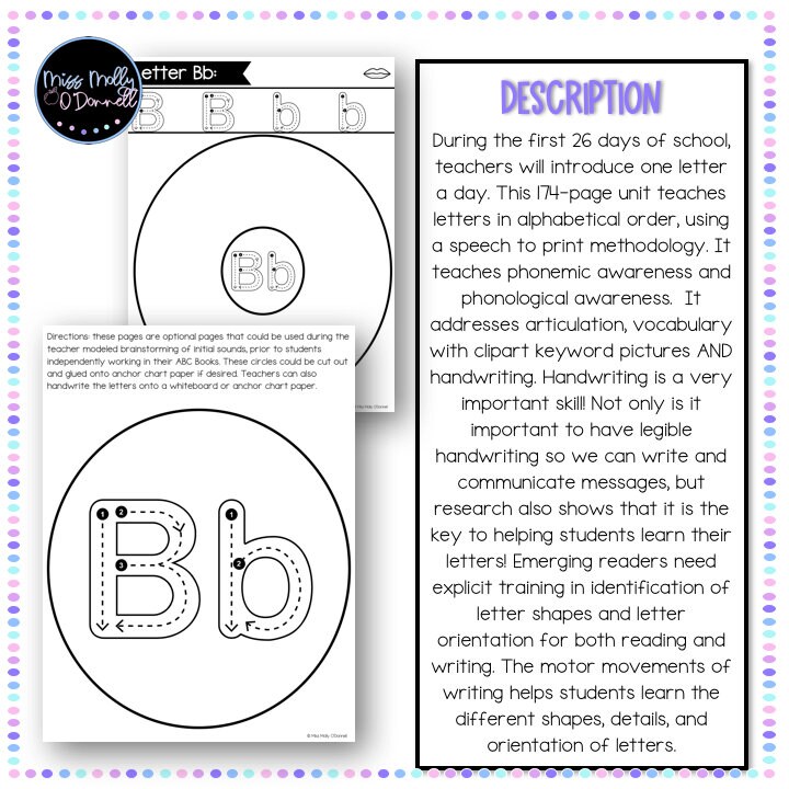 Alphabet and Letter Sound Curriculum Kindergarten ABC Busy Book ...