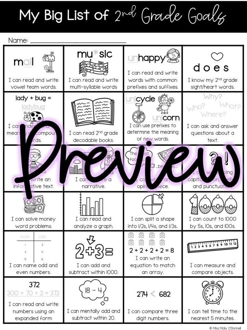 Second Grade Assessment, Data Tracking, Student Data Binder, Success ...