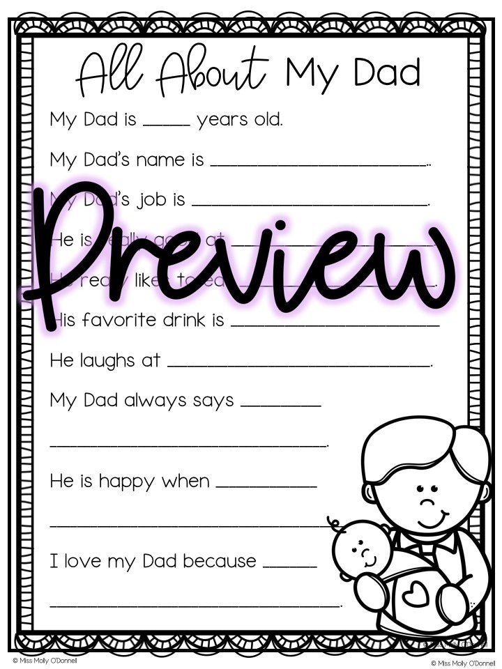 Personalized Fathers Day Gift: A Fathers Day Questionnaire, All About ...