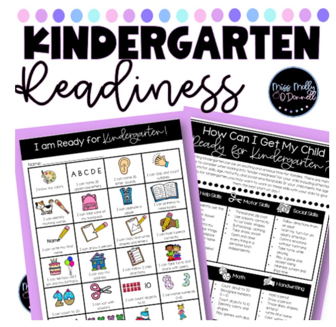 Kindergarten Readiness Checklist, Kindergarten Assessments, Ready for ...