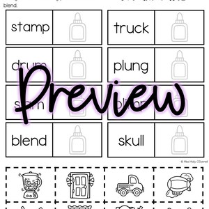 Phonics Blends Reading Worksheet for Kindergarten Reading Printable for ...