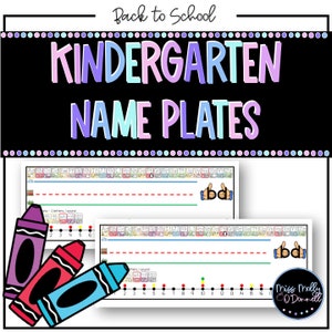 Kindergarten 1st Grade Desk Name Plates, Back to School Phonics Name ...