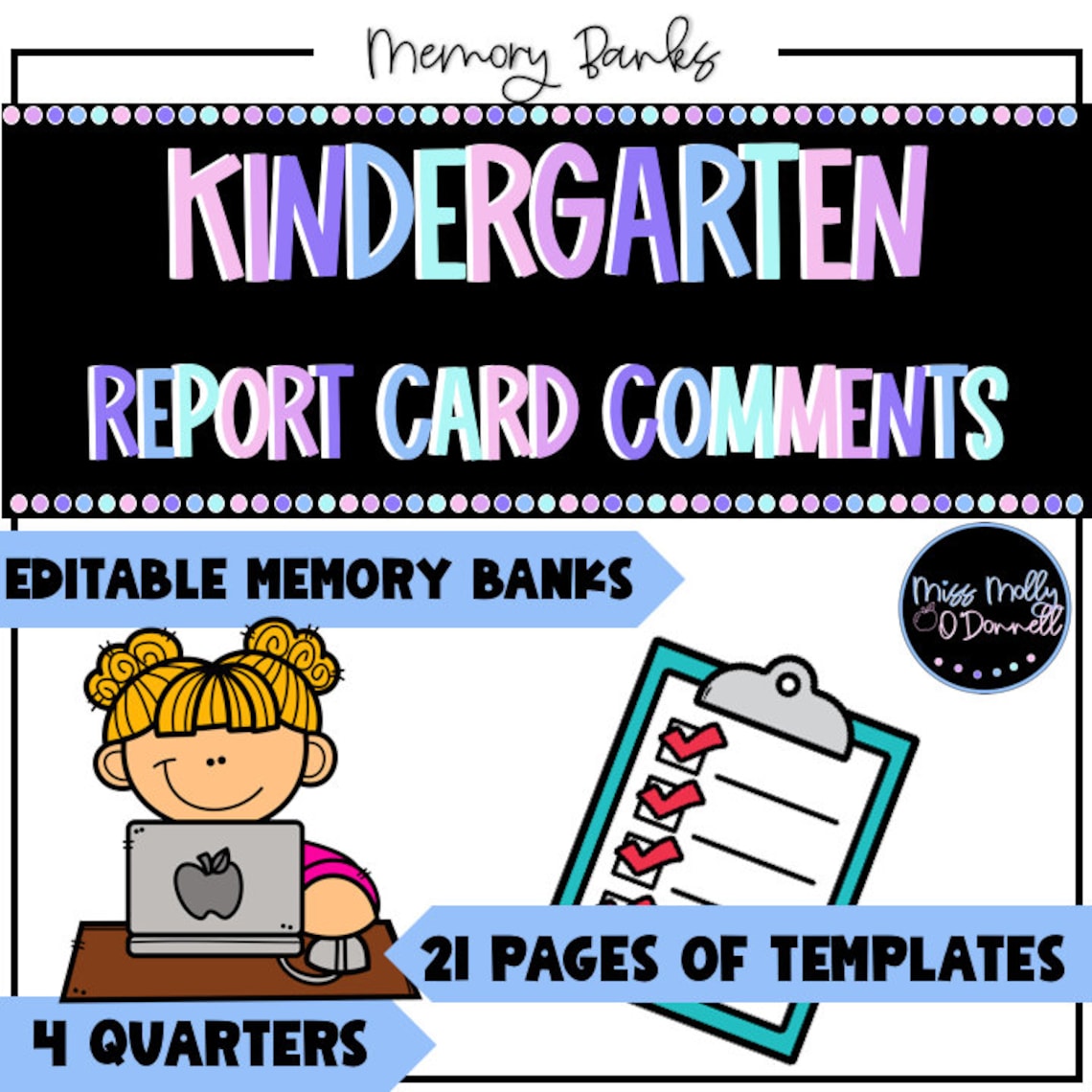 Editable Kindergarten Report Card Comments, Report Card Template, Home ...