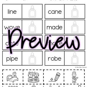 Phonics Silent E Reading Worksheet for Kindergarten Reading Printable ...