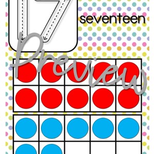 Ten Frame Number Posters 0-20: Retro Classroom Decor, Groovy Classroom ...