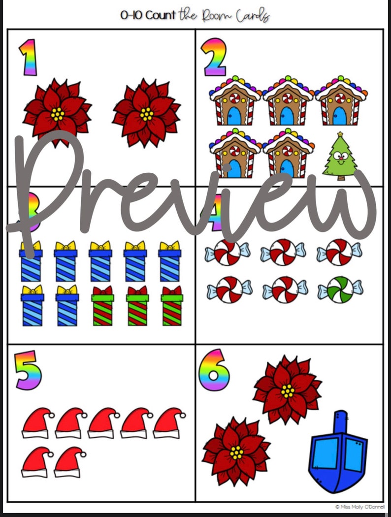 Kindergarten Christmas Math Worksheets Preschool Math Assessments ...
