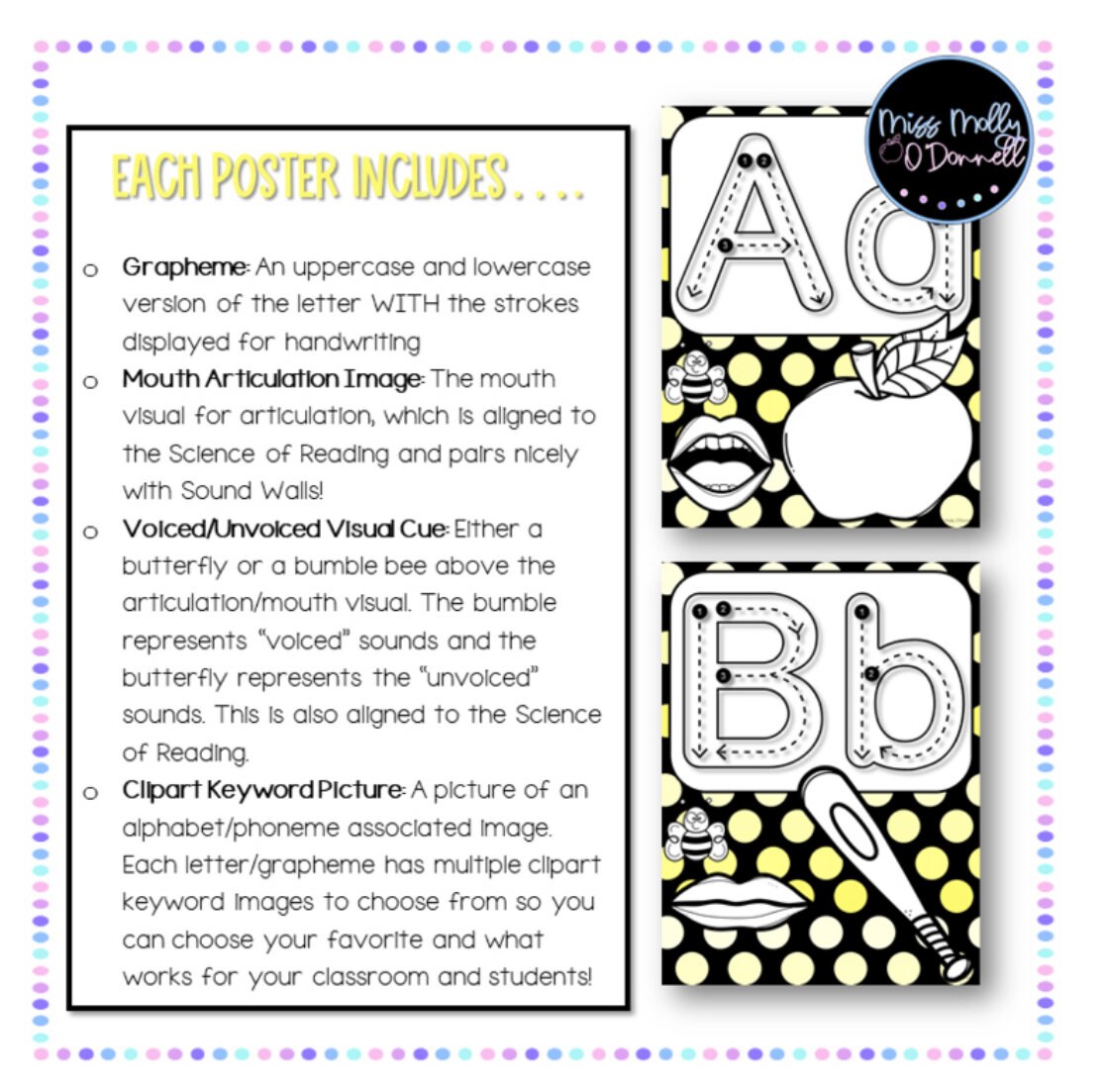 Black and Yellow Bumblebee Classroom Decor, Kindergarten Alphabet ...