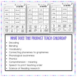 Phonics Blends Reading Worksheet for Kindergarten Reading Printable for ...