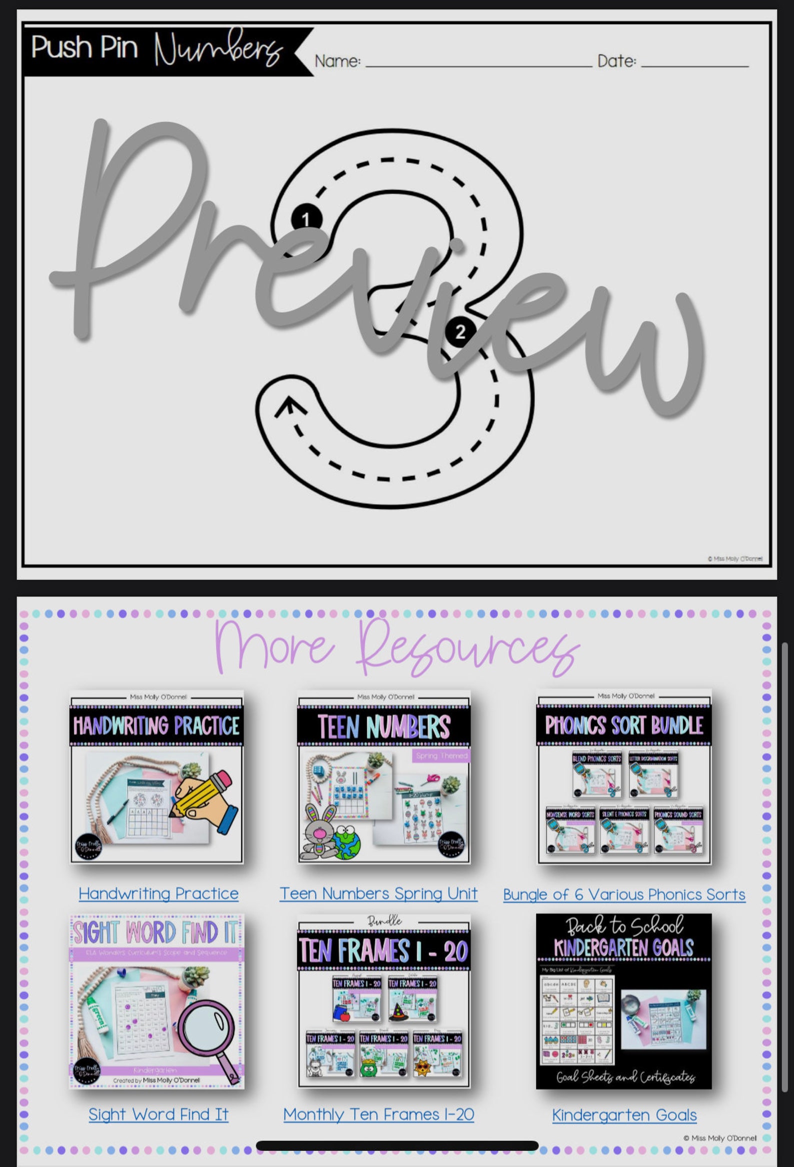Preschool Fine Motor Worksheet, Kindergarten Push Pin Alphabet Tracing ...