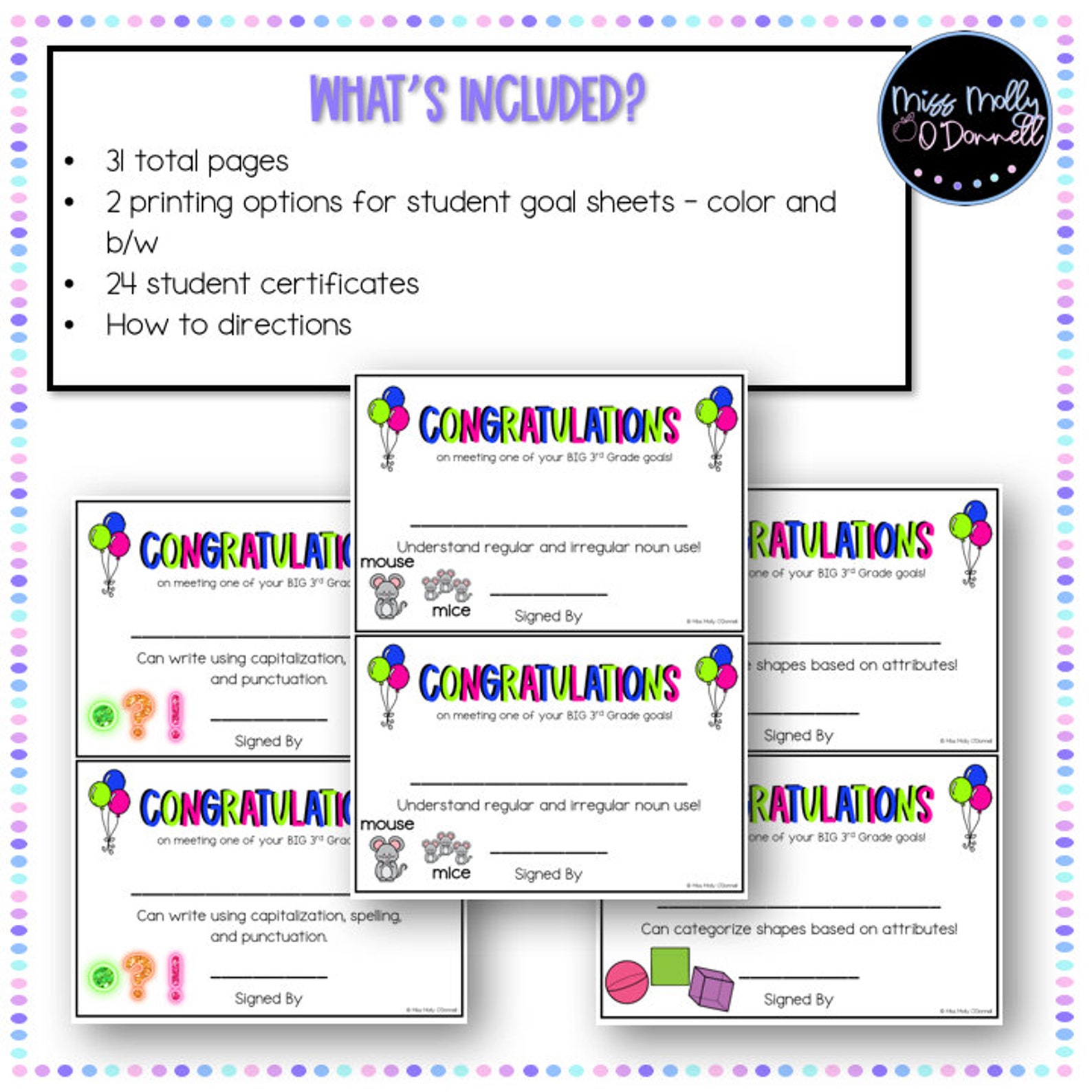 Third Grade Assessment, Student Data Binder, 3rd Grade Binder, 3rd ...