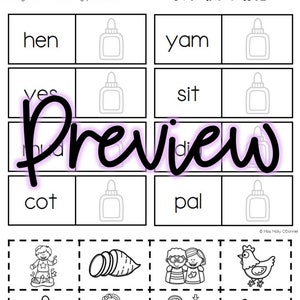 CVC Decoding Worksheet, CVC Reading Activities, Kindergarten Phonics ...