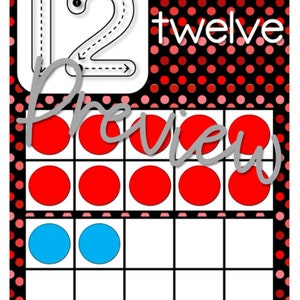 Ladybug Ten Frame Number Posters 0-20: Black and Red Classroom Decor ...