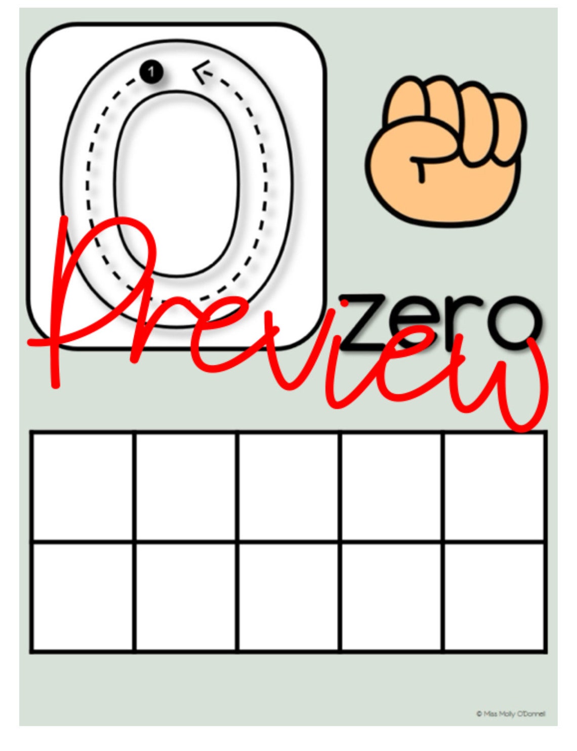 Ten Frame Number Poster 0-20: Eucalyptus Classroom Decor, Green ...