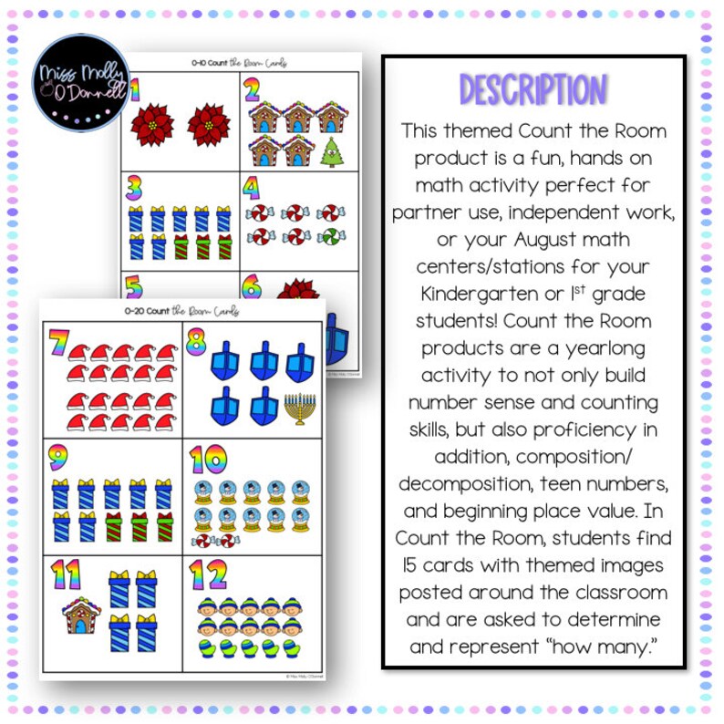 Kindergarten Christmas Math Worksheets Preschool Math Assessments ...