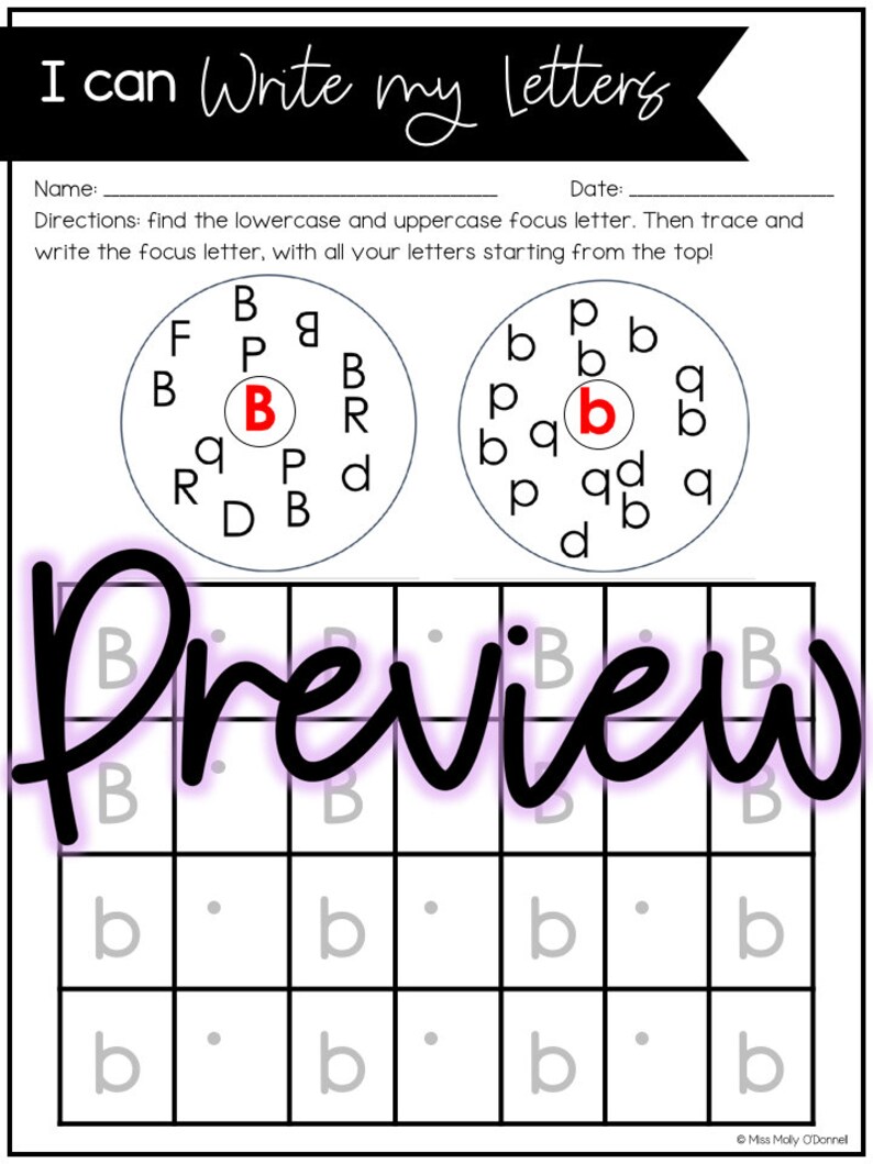 Alphabet Handwriting Printables for Preschool Alphabet Letter ...