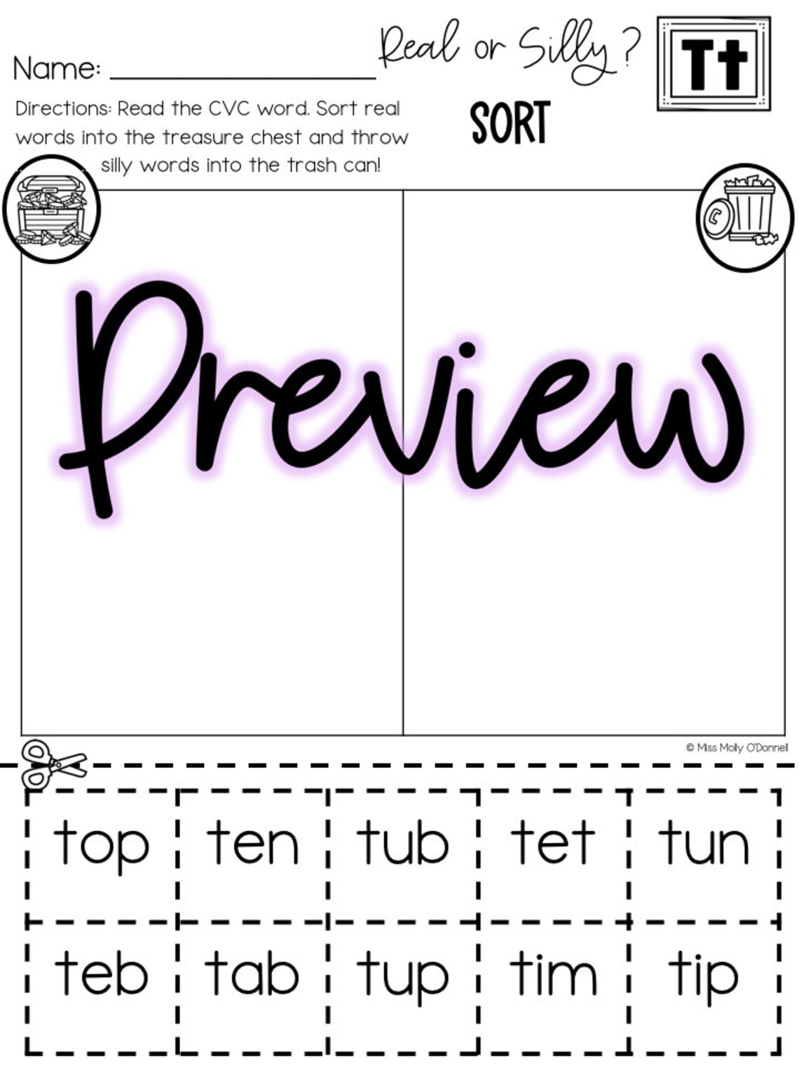 CVC Decoding Words Worksheets, CVC Reading Activities, Kindergarten ...