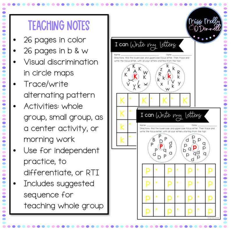 Alphabet Handwriting Printables for Preschool Alphabet Letter ...