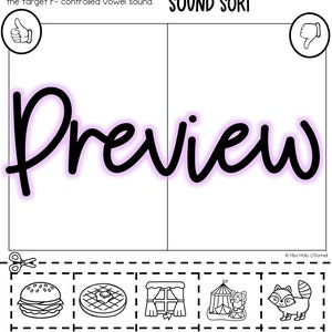 1st Grade R Controlled Vowel Sort Reading Worksheets; Ar, Or, Ir/er/ur ...