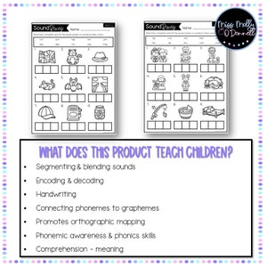 CVC Elkonin Box Printables for Kindergarten, CVC Word Mapping Worksheet ...