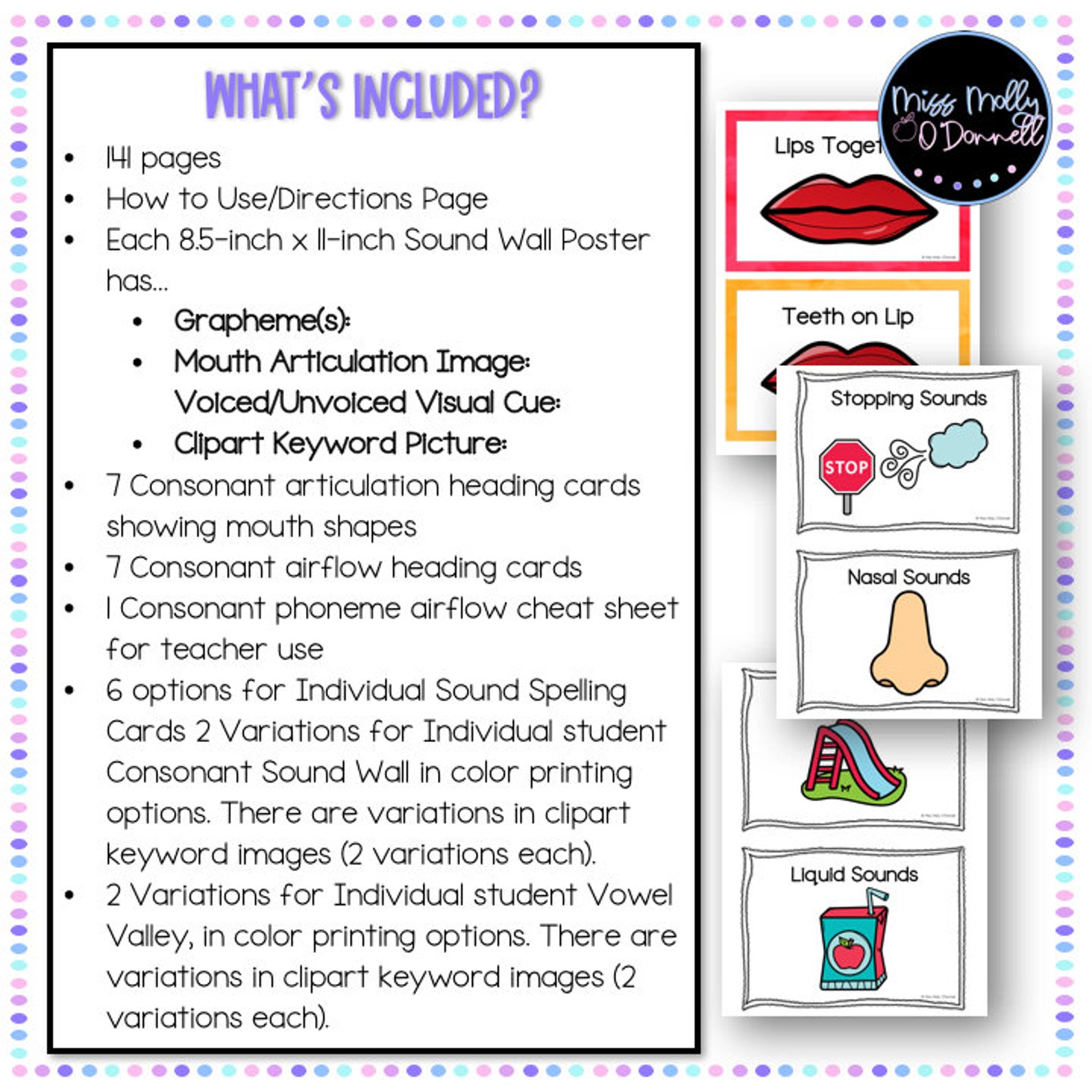 Kindergarten Science of Reading Sound Wall Poster With Lips, Phonics ...