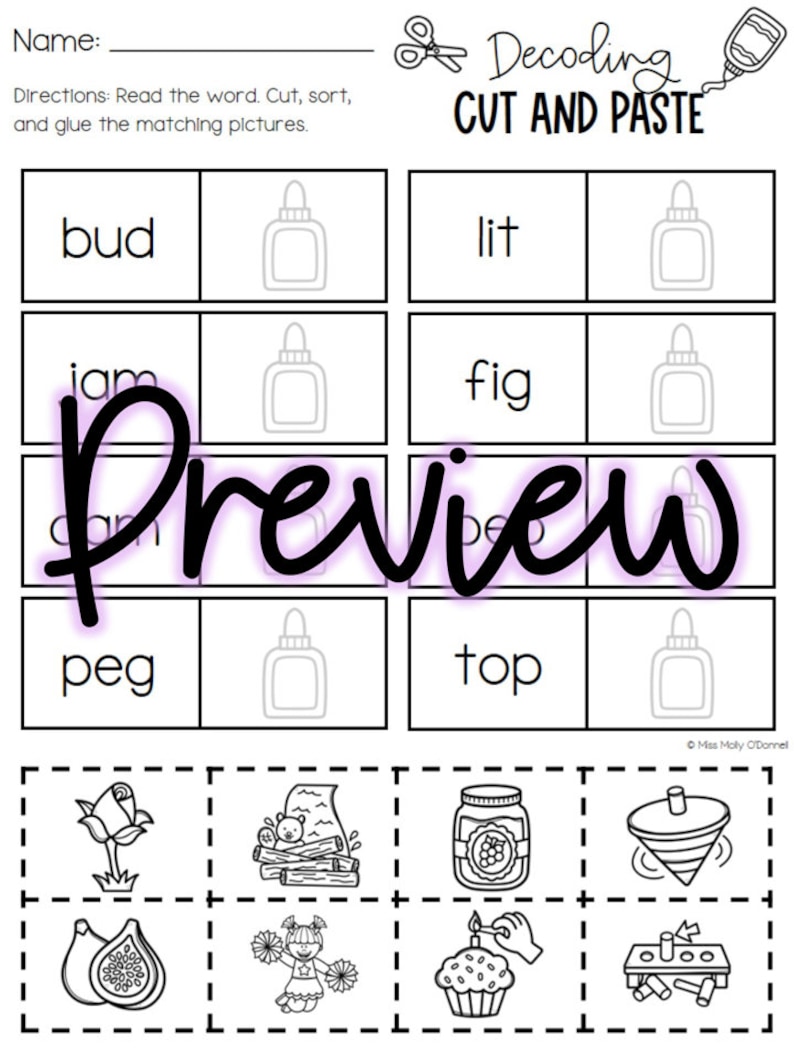 CVC Decoding Worksheet for Kindergarten Phonics - Etsy