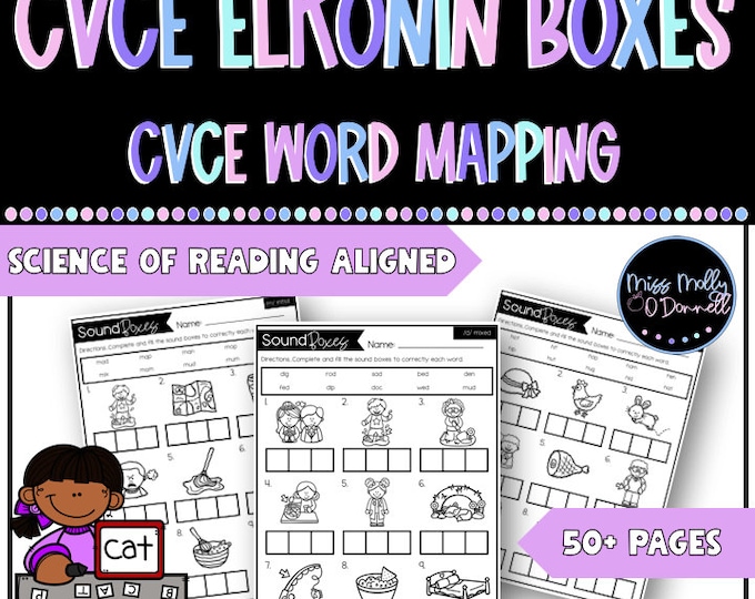 4 Sound Boxes (elkonin) W/ Printable Letters: Multi-sensory ...
