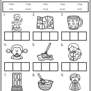 Phonics Orthographic Mapping MEGA BUNDLE: CVC Elkonin Boxes Printables ...