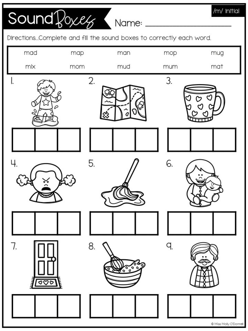 Phonics Orthographic Mapping MEGA BUNDLE: CVC Elkonin Boxes Printables ...