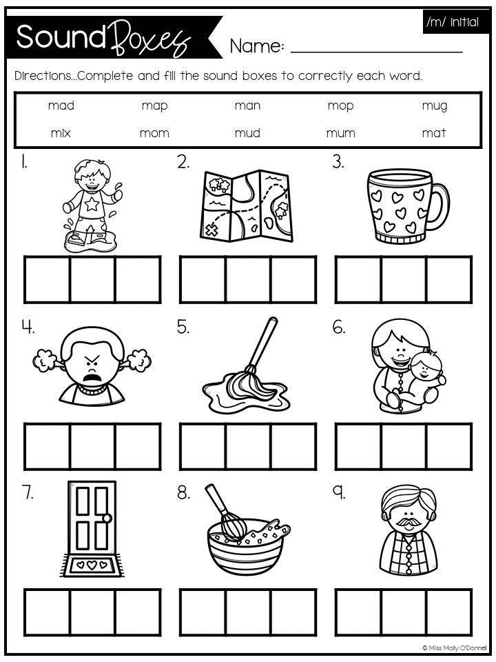 Phonics Orthographic Mapping MEGA BUNDLE: CVC Elkonin Boxes Printables ...