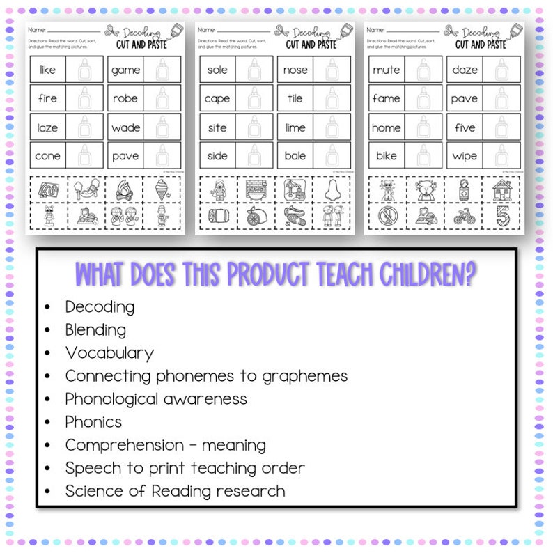 Phonics Silent E Reading Worksheet for Kindergarten Reading Printable ...