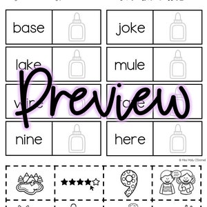 Phonics Silent E Reading Worksheet for Kindergarten Reading Printable ...