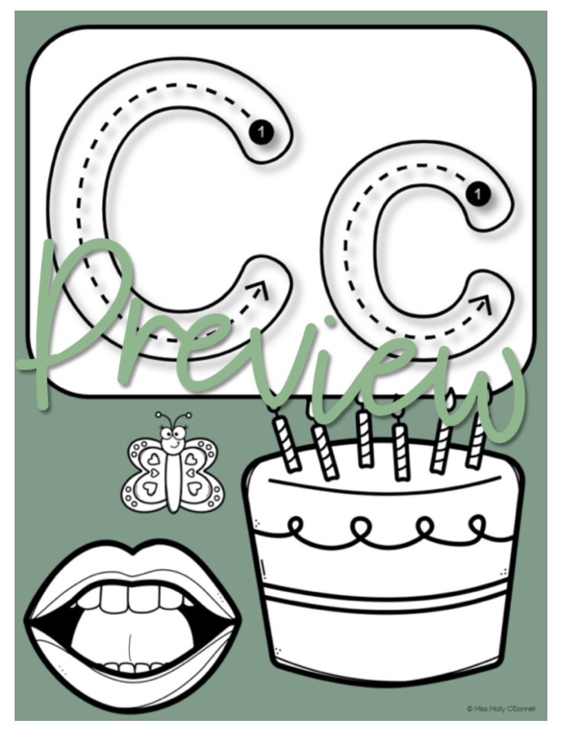 Green Farmhouse Classroom Decor, Kindergarten Alphabet Posters ...