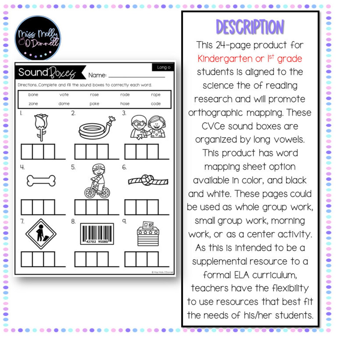 Cvce Elkonin Box Printables, Cvce Word Mapping Worksheets, Silent E ...