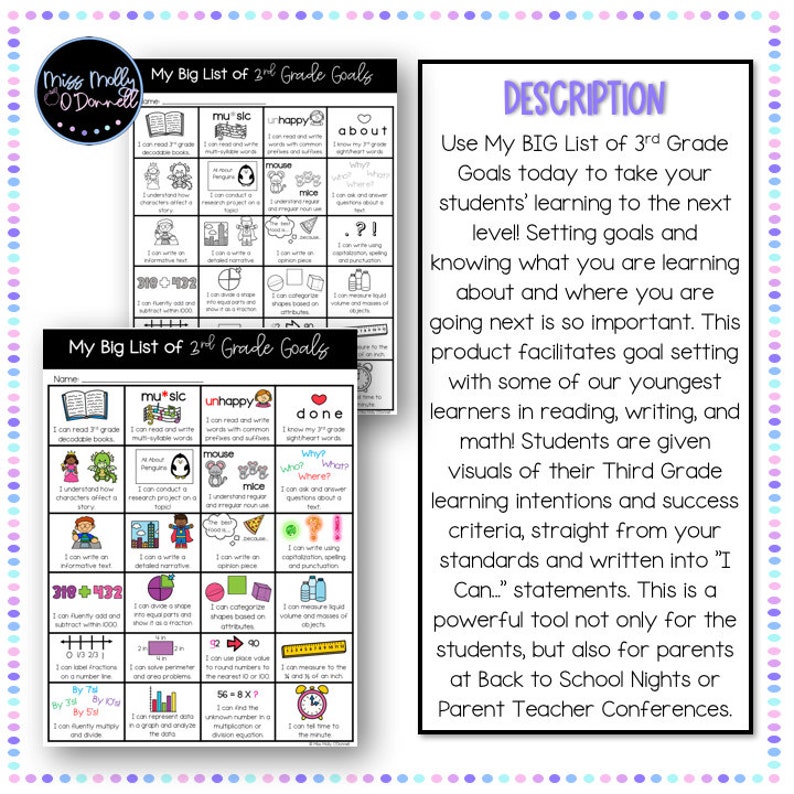 Third Grade Assessment, Student Data Binder, 3rd Grade Binder, 3rd ...
