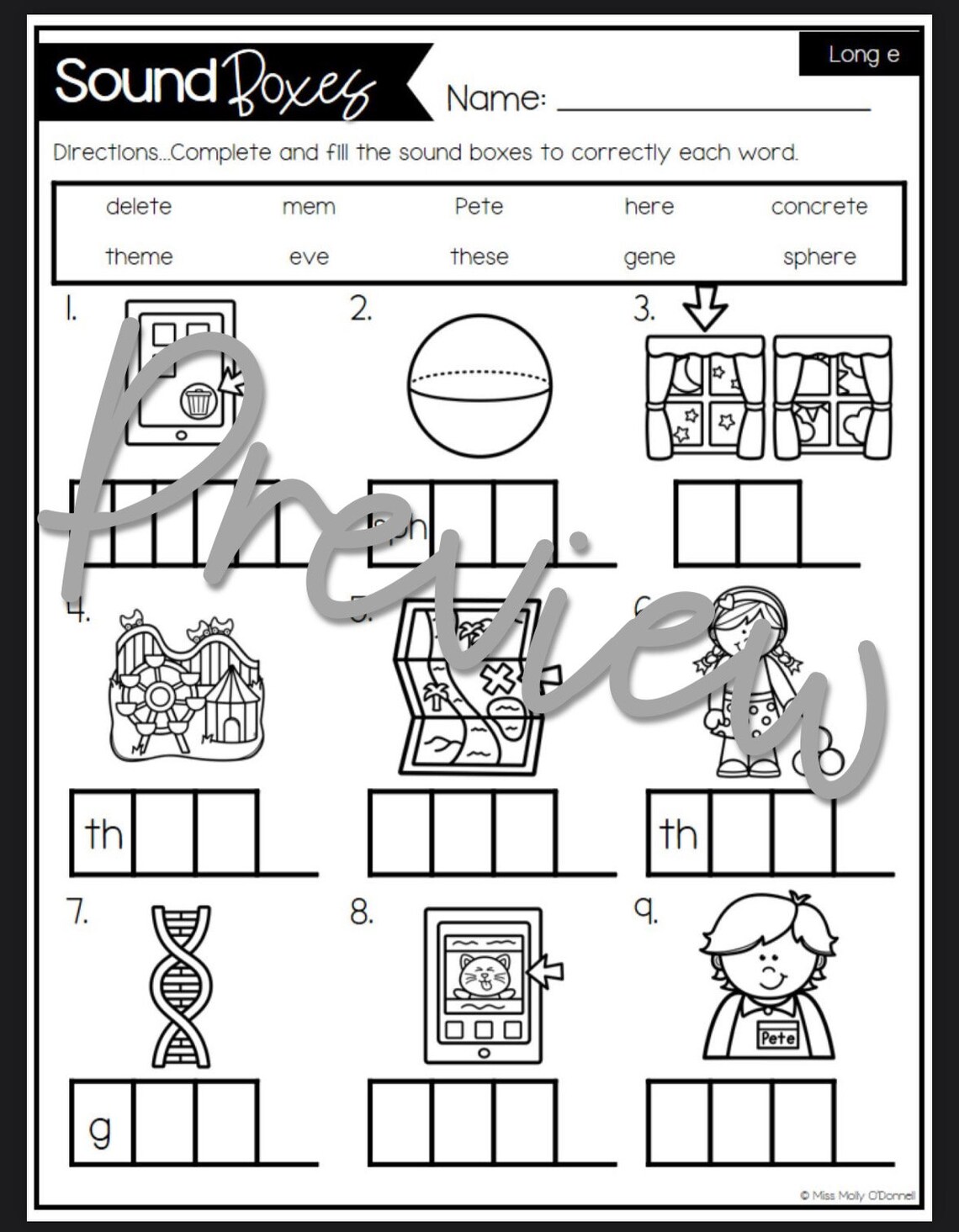 Cvce Elkonin Box Printables, Cvce Word Mapping Worksheets, Silent E ...