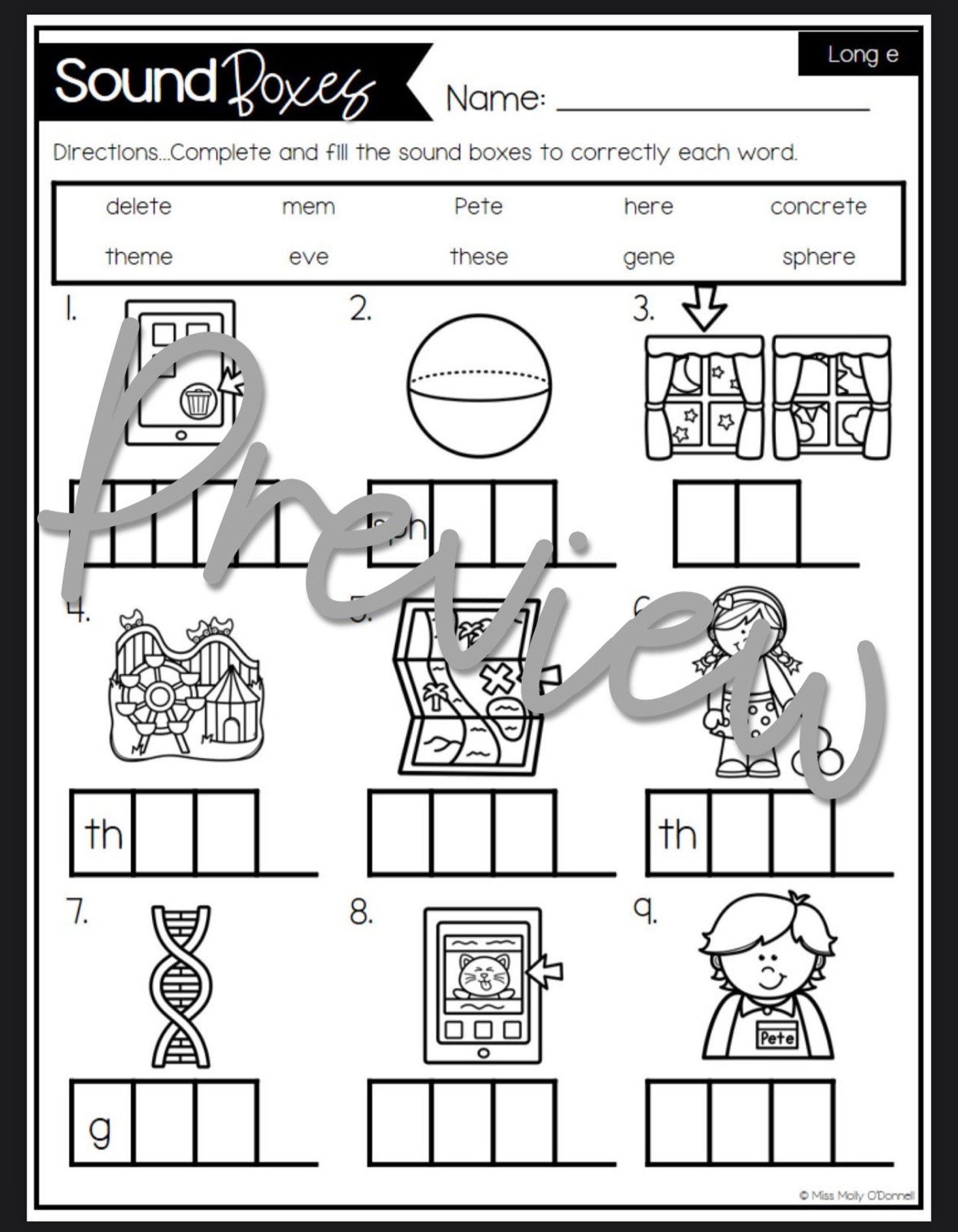 Cvce Elkonin Box Printables, Cvce Word Mapping Worksheets, Silent E ...