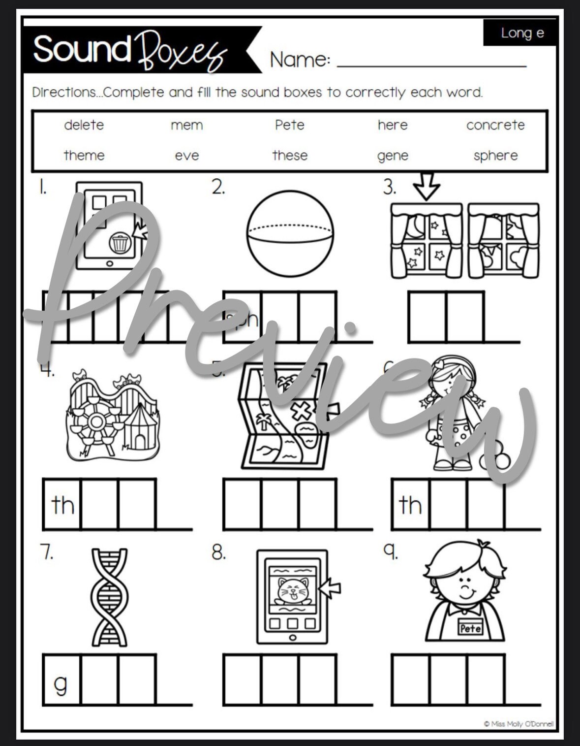 Cvce Elkonin Box Printables, Cvce Word Mapping Worksheets, Silent E ...