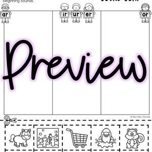 1st Grade R Controlled Vowel Sort Reading Worksheets; Ar, Or, Ir/er/ur ...