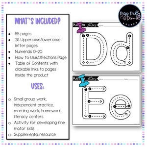 Preschool Fine Motor Worksheet, Kindergarten Push Pin Alphabet Tracing ...