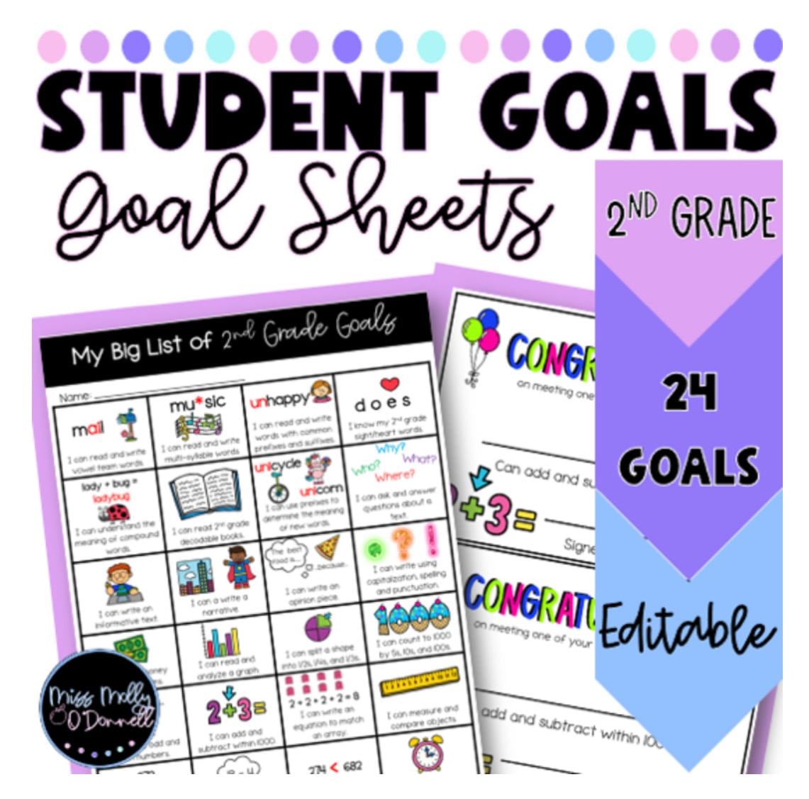 Second Grade Assessment, Data Tracking, Student Data Binder, Success ...