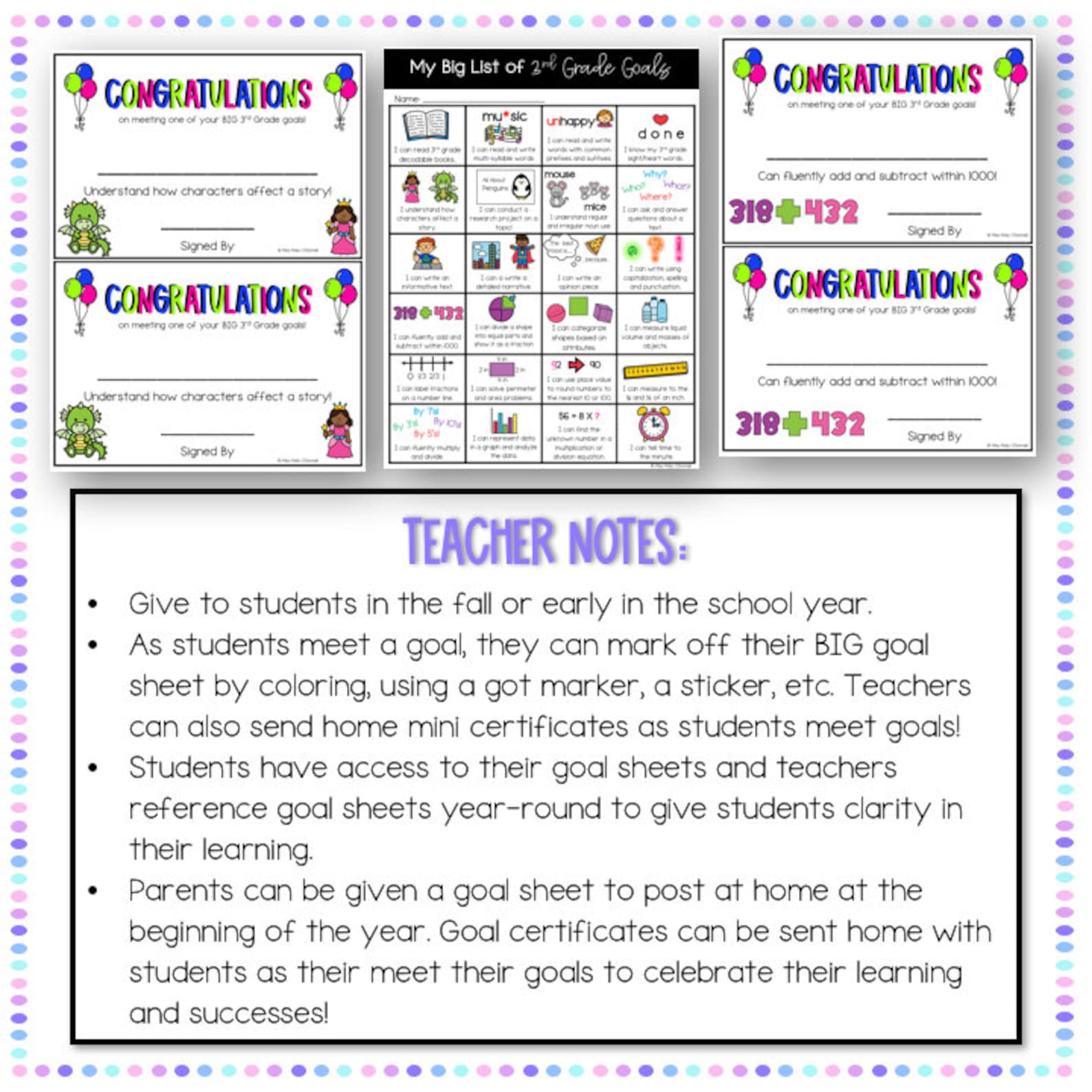 Third Grade Assessment, Student Data Binder, 3rd Grade Binder, 3rd ...