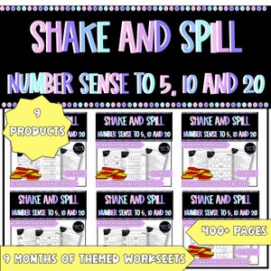 Kindergarten First Day of School Math Number Sense Activities, Counting ...