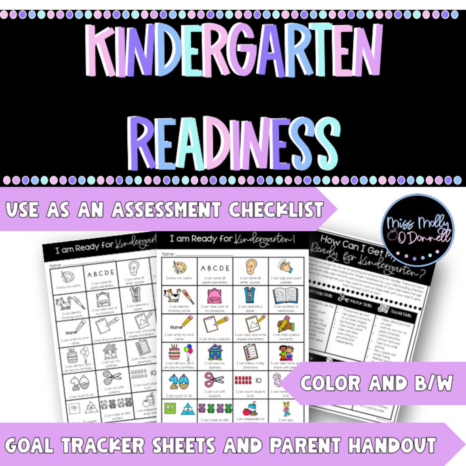 Kindergarten Readiness Checklist, Kindergarten Assessments, Ready for ...