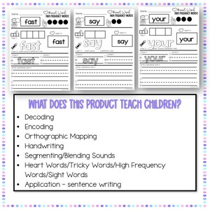 Kindergarten Sight Word Printables, Home School Heart Word Mapping ...