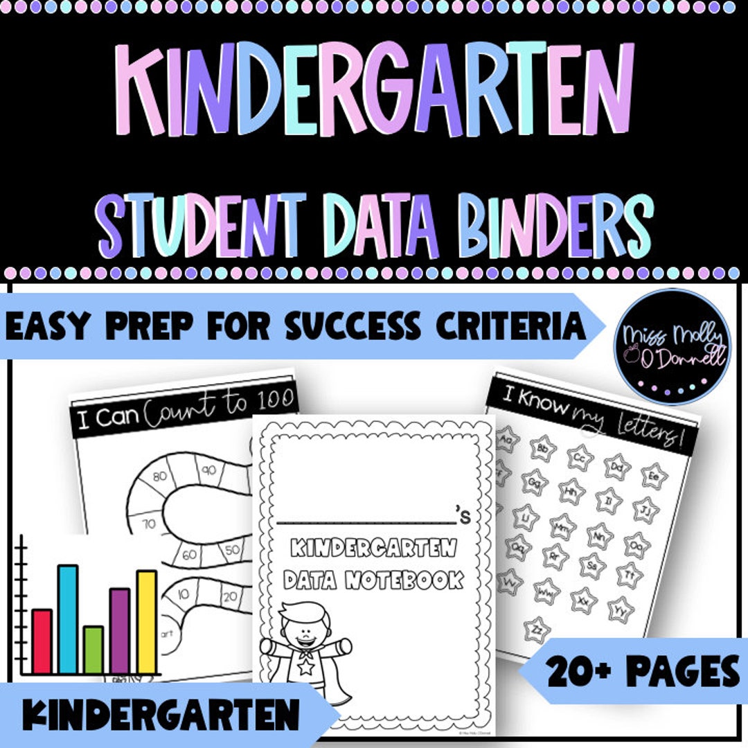 Kindergarten Student Goal Tracker Sheets, Kindergarten Homeschool ...