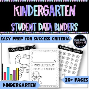 Kindergarten Student Goal Tracker Sheets, Kindergarten Homeschool ...