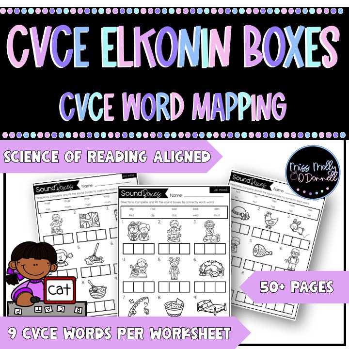 Phonics Orthographic Mapping MEGA BUNDLE: CVC Elkonin Boxes Printables ...